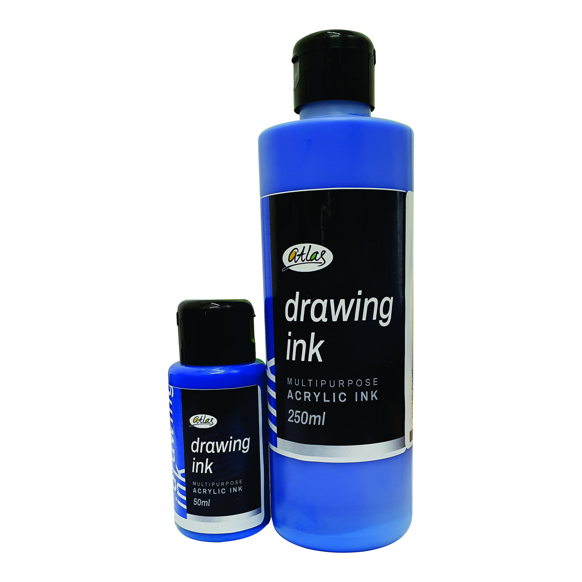 Atlas Acrylic Drawing Ink Cyan 50ml / 250ml – Atlas paints