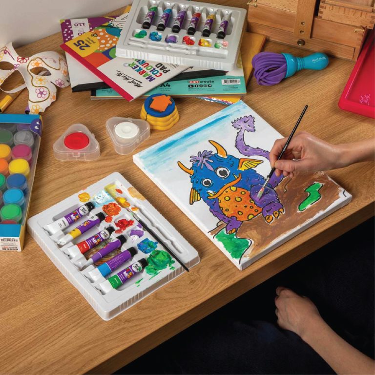 Mont Marte Kids Creative Kids Paint Me Canvas Set 9pc – Monster – Atlas ...
