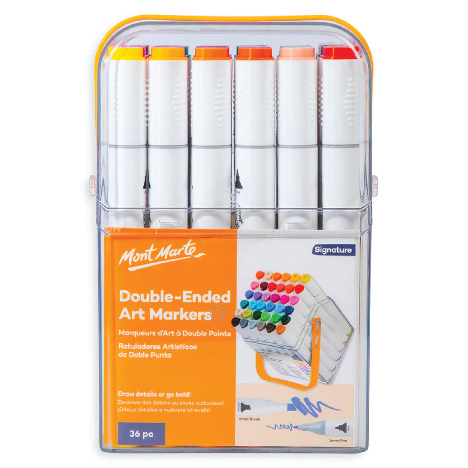 Mont Marte Signature Double-Ended Art Markers in Case 36pc – Atlas paints